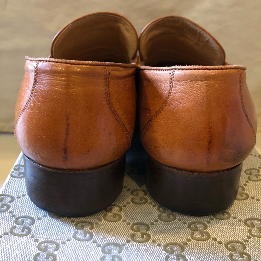 Vintage Gucci Cognac Loafers With Box - Gem